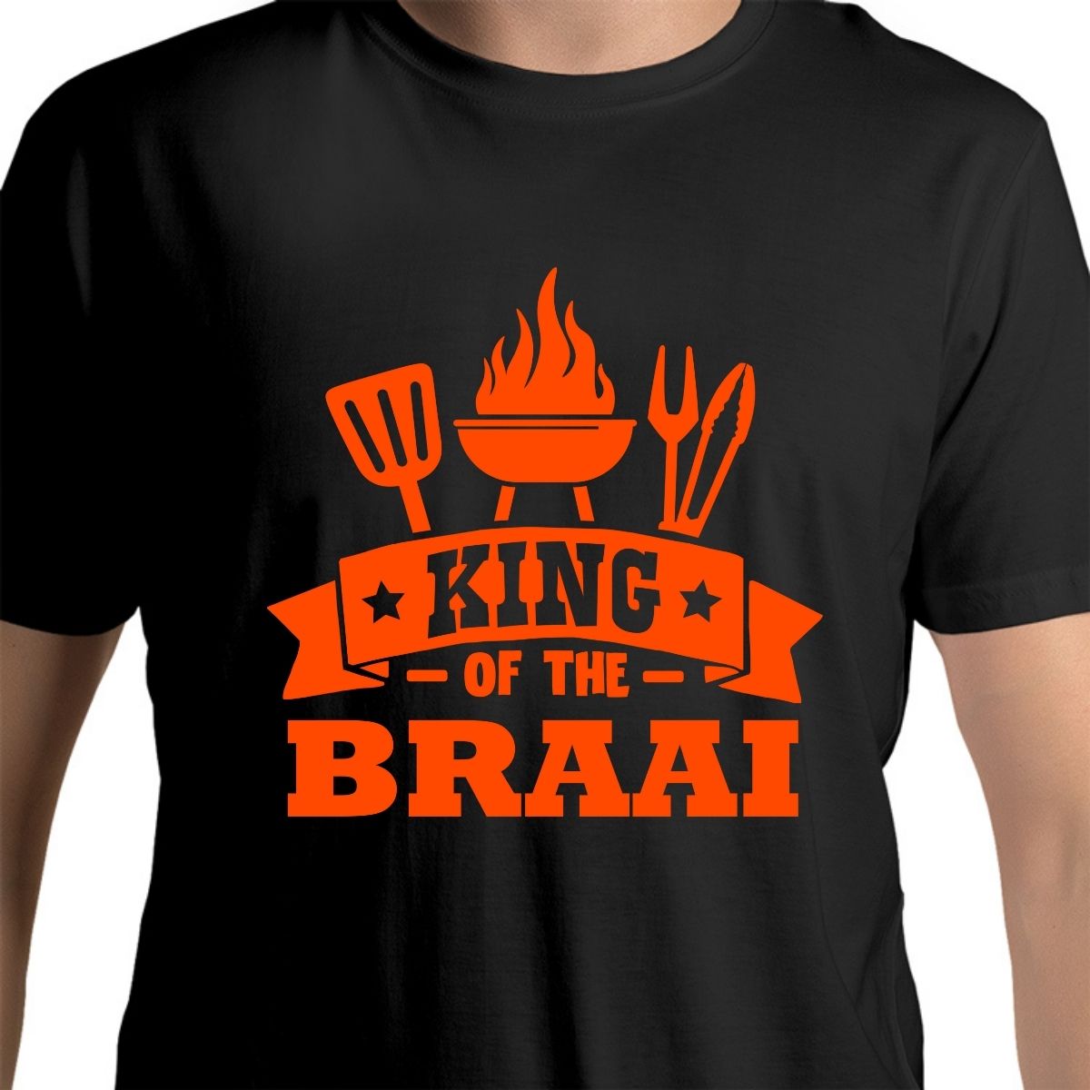 King of the Braai T-Shirt (Black) - Mantality