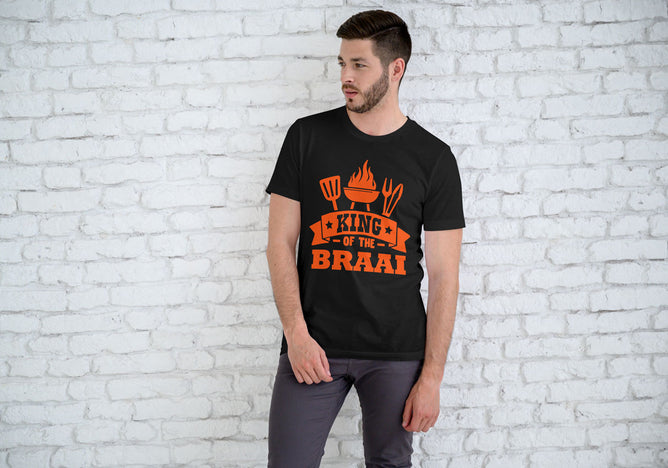 King of the Braai T-Shirt (Black) - Mantality
